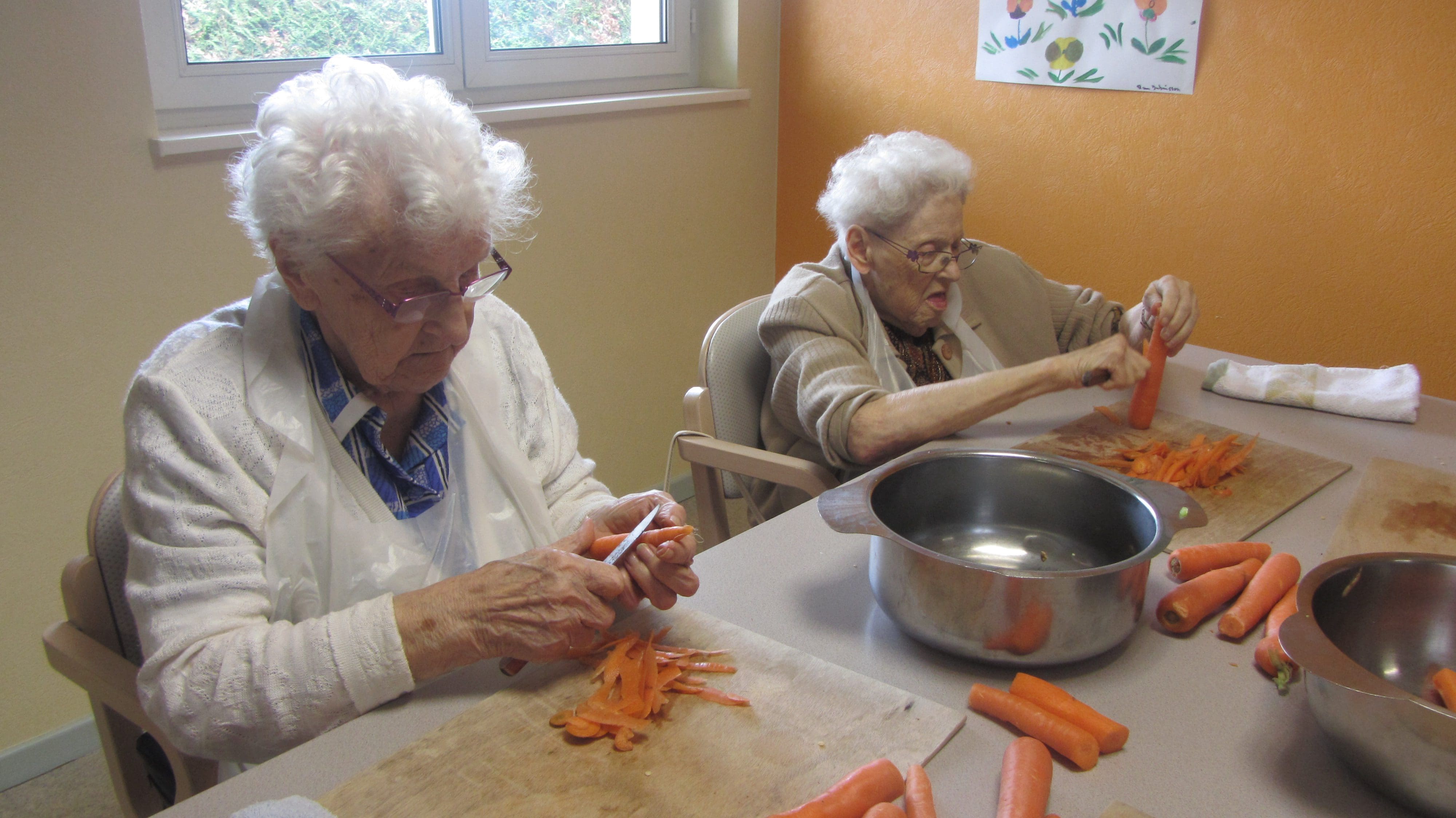Epluchage de légumes - Maison de Retraite Salem à Barr